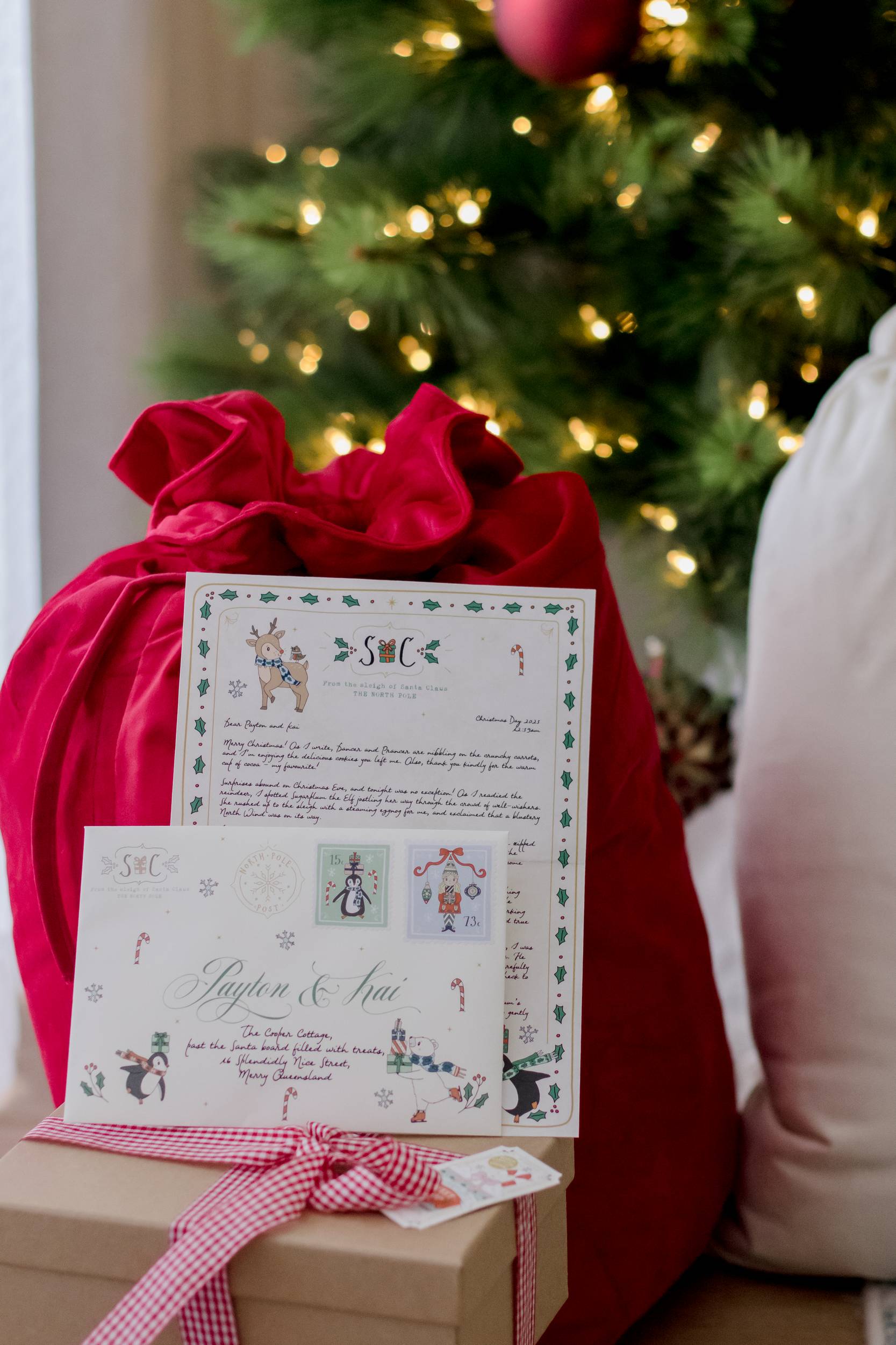 The Illustrated Christmas Morning Santa Letter – North Pole Post Co