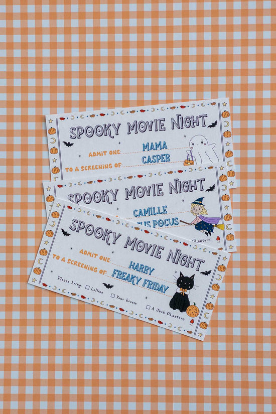 Halloween Movie Night Custom Tickets – North Pole Post Co