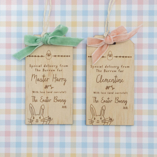 Easter Basket Special Delivery wooden tag – North Pole Post Co