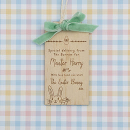 Easter Basket Special Delivery wooden tag – North Pole Post Co