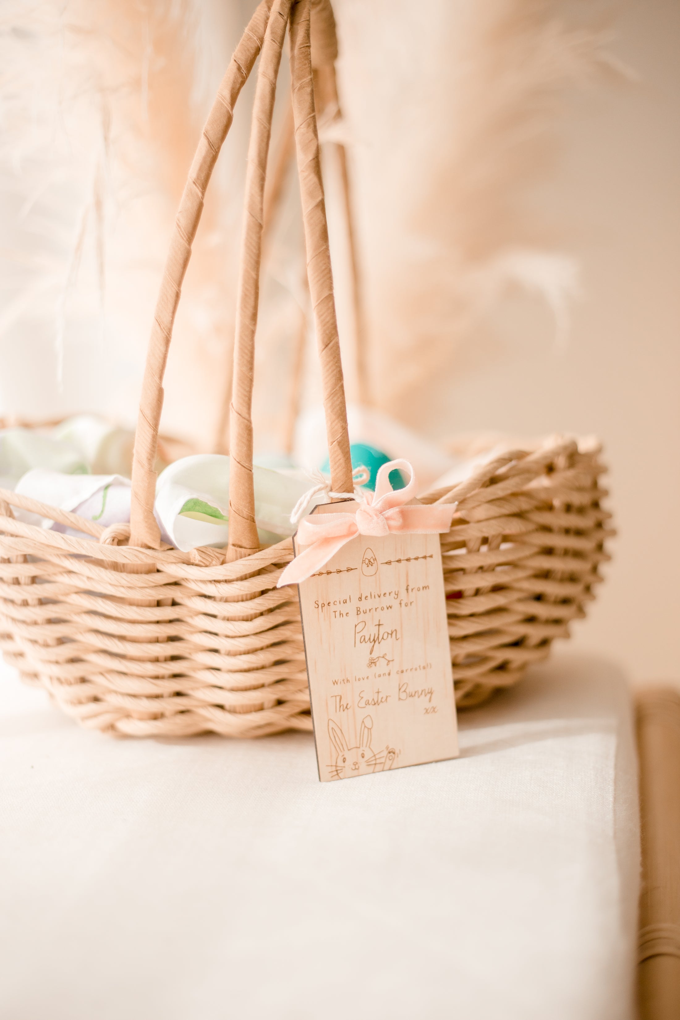 Easter Basket Special Delivery wooden tag – North Pole Post Co